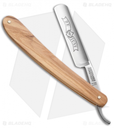 Timor Deluxe Straight Razor Olive Wood Handle (5/8" Carbon Steel) 370 ...