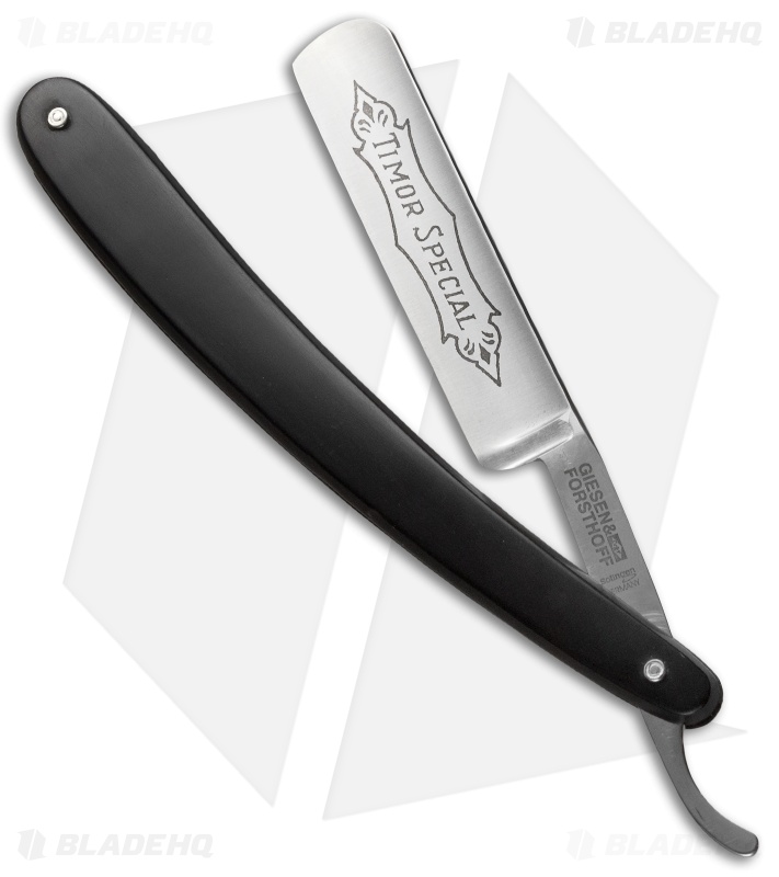 Timor Special Straight Razor Black Plastic Handle (5/8" Carbon Steel ...