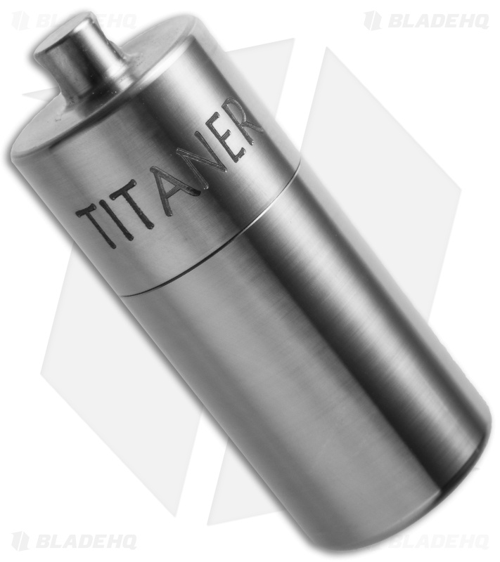 Titaner Titanium 2" Classic Capsule Waterproof Storage (Satin) - Blade HQ