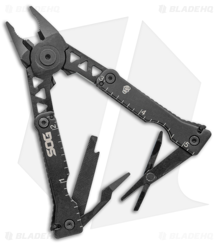 SOG Sync I Belt Buckle Multi-Tool Black SN1002-CP - Blade HQ