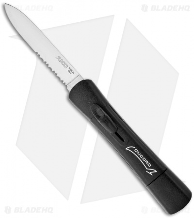 AKC Concord OTF Automatic Knife Black (3.25" Satin Serr) - Blade HQ