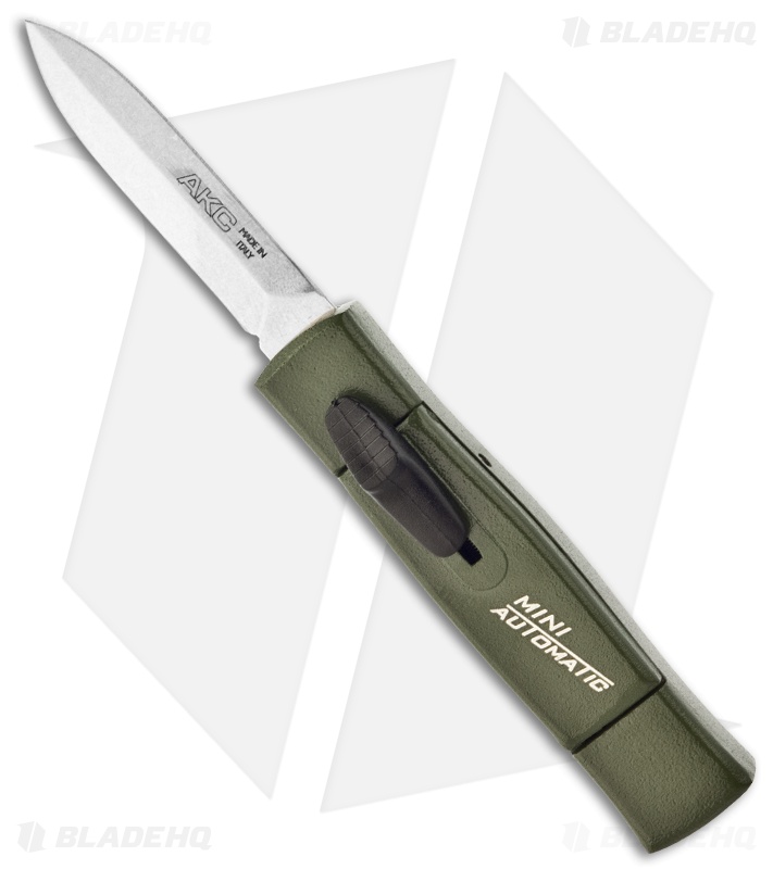 AKC Minion Concord Dagger OTF Automatic Knife NATO Green (2.3" Satin ...