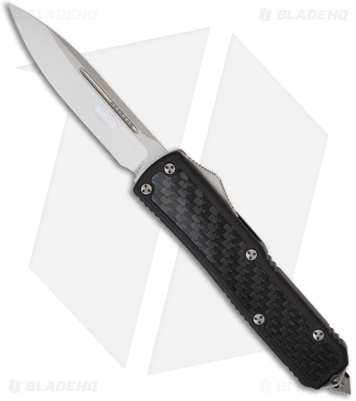 Microtech Daytona D/A OTF Knife w/ Carbon Fiber (3.25" Bead Blast Plain ...