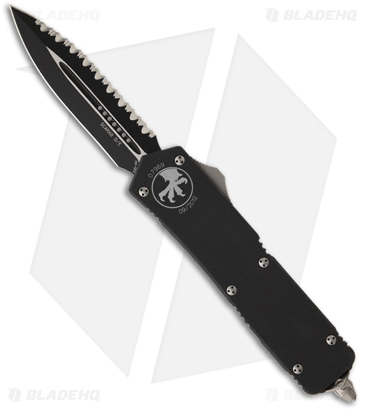 Microtech Scarab Executive OTF D/E Knife (3.5" Black Full Serr) 176-3 ...