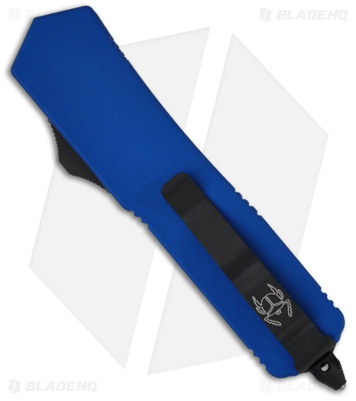 Microtech Scarab OTF Knife Blue Executive Dagger (Black SER) 109-2BL ...