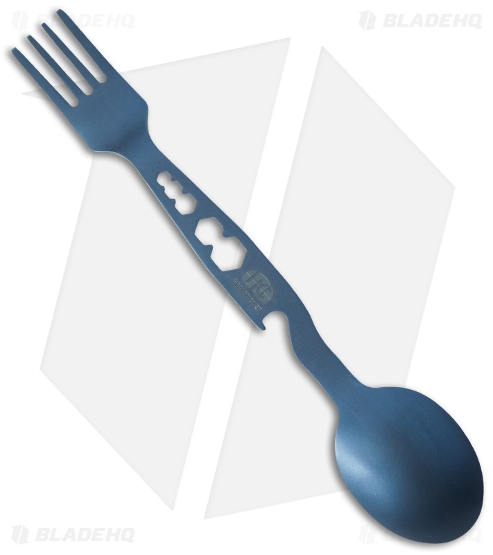 Heavy Cover Inc. Titanium Spork Multi-Tool (Blue) - Blade HQ