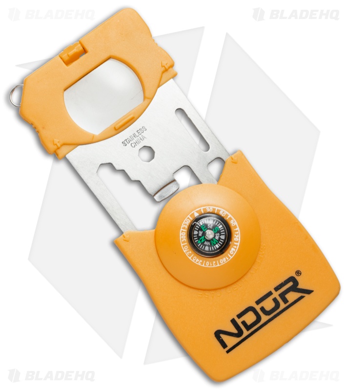 NDUR 13 in 1 Survival Tool w/ Compass (Yellow) - Blade HQ