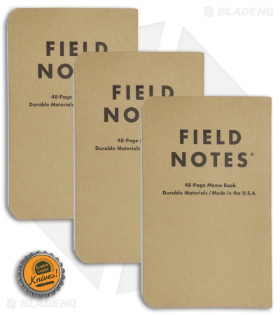 Field Notes Left-Handed Memo Ruled 3-Pack Notebook (Brown) FN-02L ...
