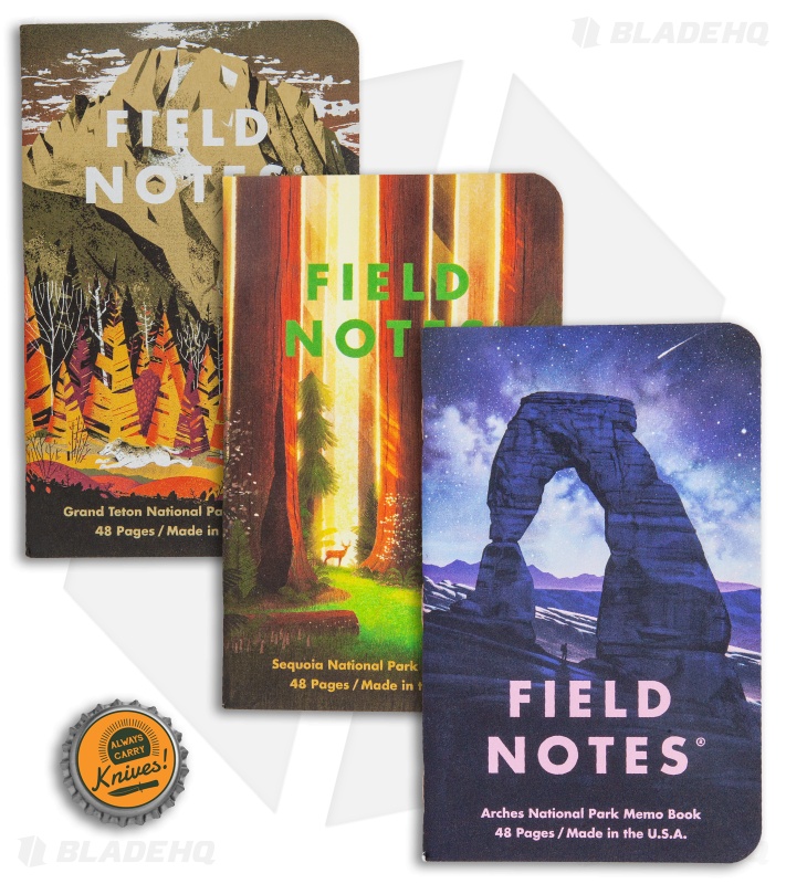 Field Notes National Parks Series D | 3 Notepads | Blade HQ