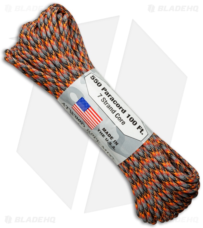 Atwood Rope Mfg. 550 Lb. Paracord 100 Ft. 7 Strand Core (Lava) - Blade HQ