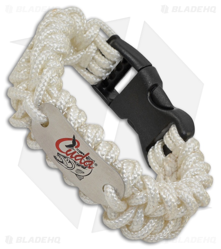 Camillus Cuda Womens Bracelet Large Paracord Bracelet (White) - Blade HQ