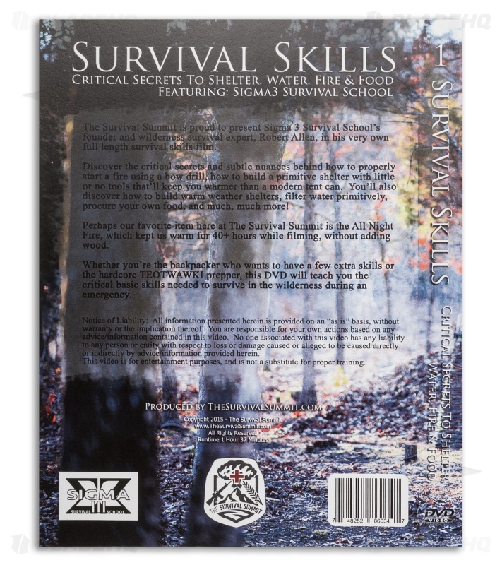 The Survival Summit Survival Skills DVD Disc 1 and 2 - Blade HQ