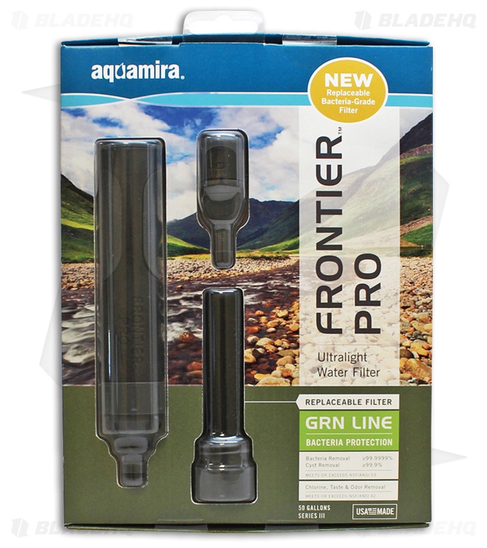 Aquamira Frontier Pro Ultralight Water Filter 67006 - Blade HQ