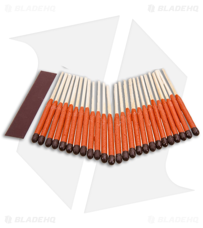 UCO Match Container W/25 Matches - Orange Polymer UCO00035