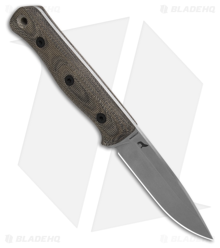 Reiff Knives F4 Bushcraft Knife Black/Green LH - Blade HQ