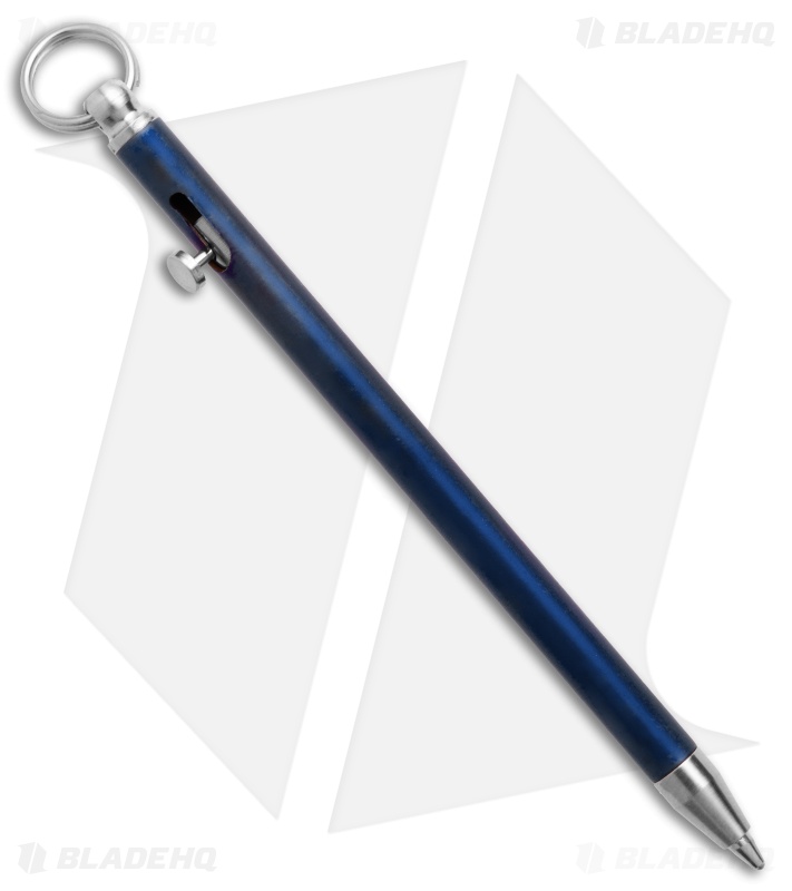 Flytanium Mini Bolt-Action Blue Titanium Pen