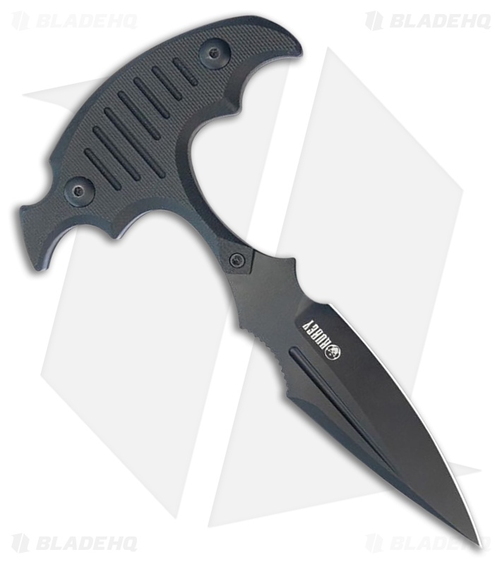 Kubey Knives Medusa Push Dagger Knife Black G-10 Black SW