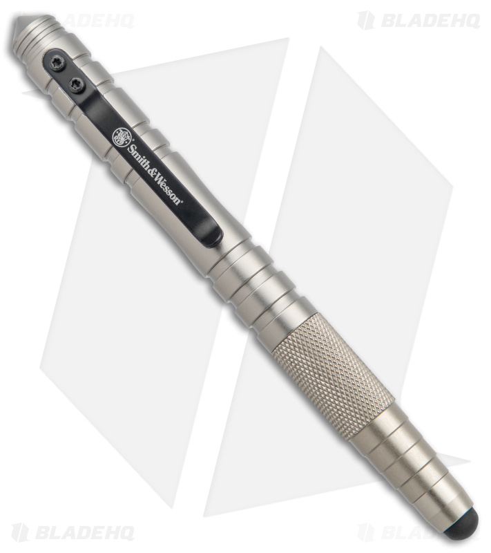 Smith & Wesson Tactical Pen + Stylus (Silver) - Blade HQ