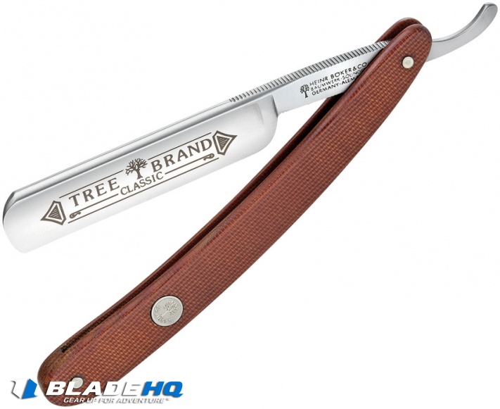 Boker Tree Brand Razor Brown Micarta (3.5" Satin) BO140526 - Blade HQ