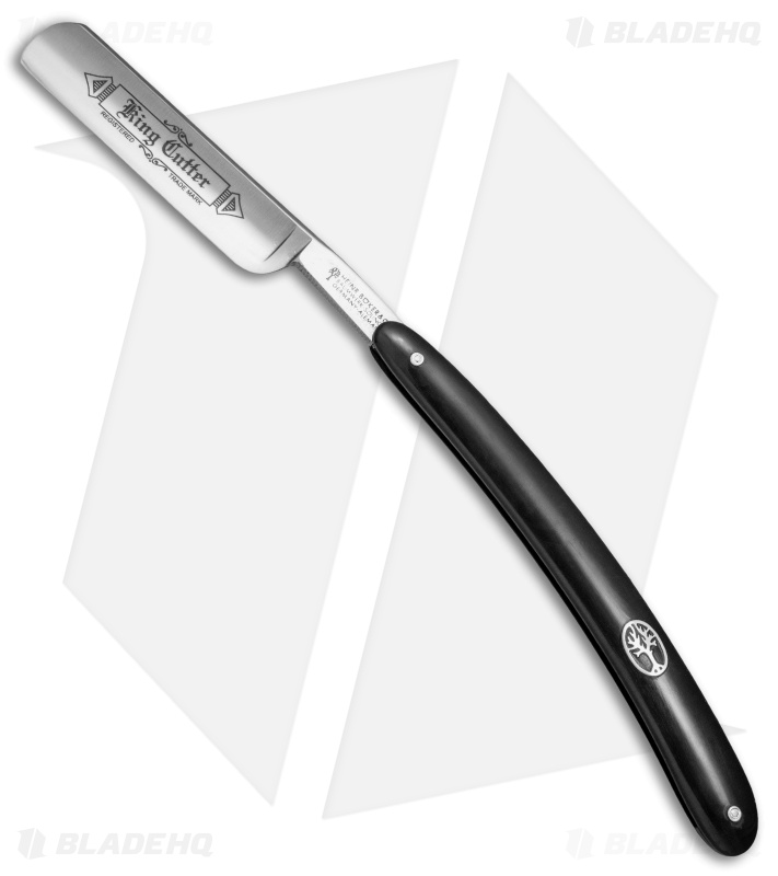 Boker King Cutter 5/8" Straight Razor Black w/ Nickel Silver Inlay ...