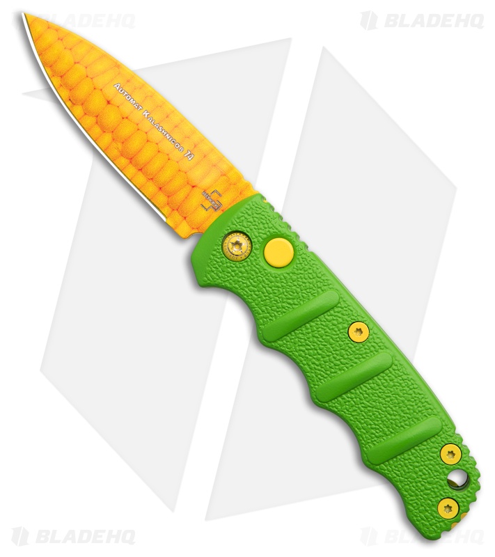 Boker Kalashnicob Mini Automatic Knife Green Al Corn