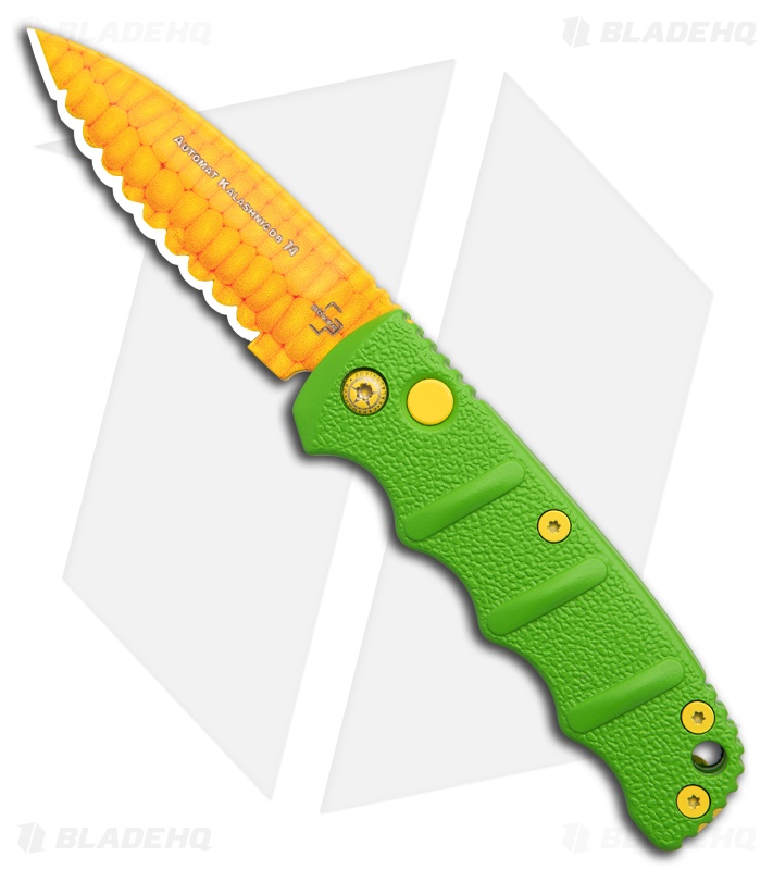 Boker Kalashnicob Mini Automatic Knife Green Al Corn Serr
