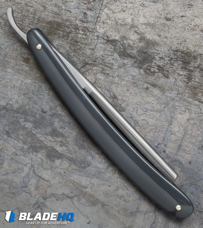 Boker King Cutter 5/8" Straight Razor Black w/ Nickel Silver Inlay ...