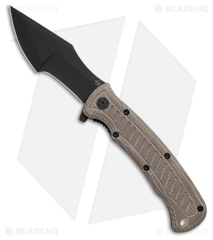 Boker Micro Tracker Folder Knife Green Micarta Black