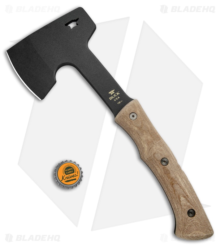 Buck Compadre 12.75" - Axe | Natural Canvas Micarta | Blade HQ