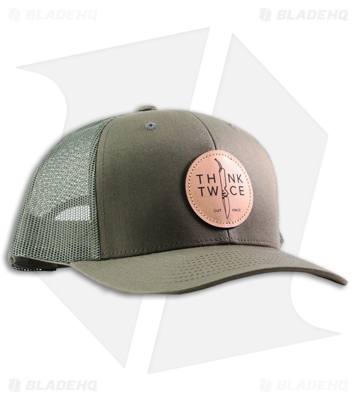 Chris Reeve Knives Think Twice Trucker Hat Loden Green (OSFA) CRK-1086 ...