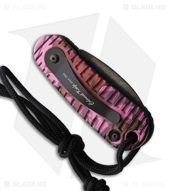 Colonial Knife Co. Auto CKC Knife Pink Camo ABS Black Oxide