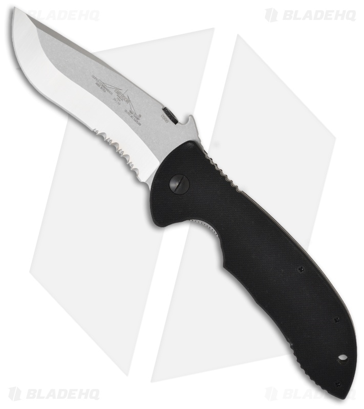 Emerson Super Commander SFS Knife w/ Wave (4" Satin Serr) - Blade HQ