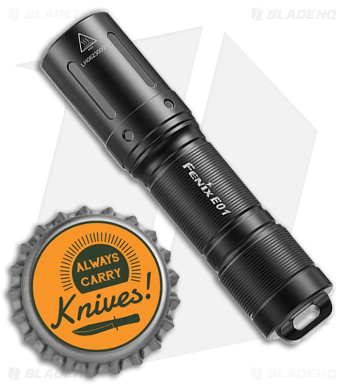 Fenix E01 V2.0 Black Flashlight w/ AAA Battery (100 Lumens) - Blade HQ