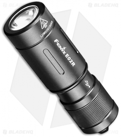 Fenix E02R Black Flashlight (200 Lumens) - Blade HQ