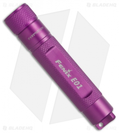 Fenix E01 Flashlight Violet Compact Nichia GS LED + Battery | Blade HQ