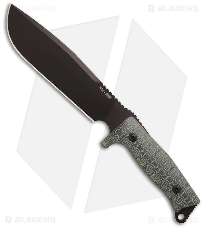 Fox Knives Combat Jungle Fixed Blade Knife (7.5" Black Plain) FX-133 ...