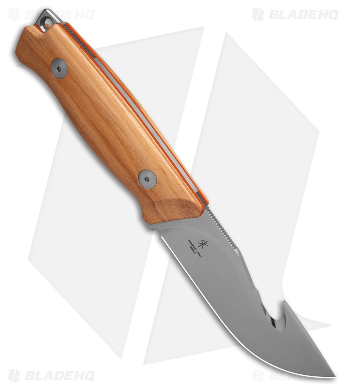 Fox Knives Ejector Fixed Blade Knife Olive Wood Satin