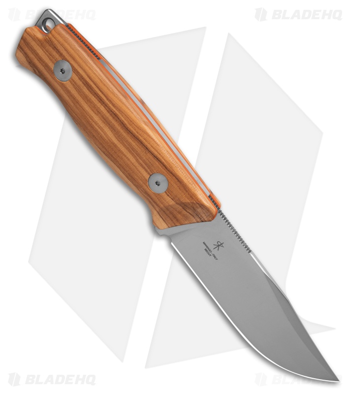 Fox Knives Receiver Fixed Blade Knife Olive Wood Satin