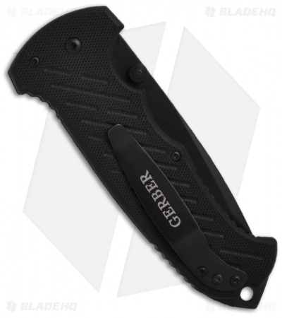 Gerber 06 FAST Knife Spring Assisted (3.8" Black Serr) 30-000118 - Blade HQ