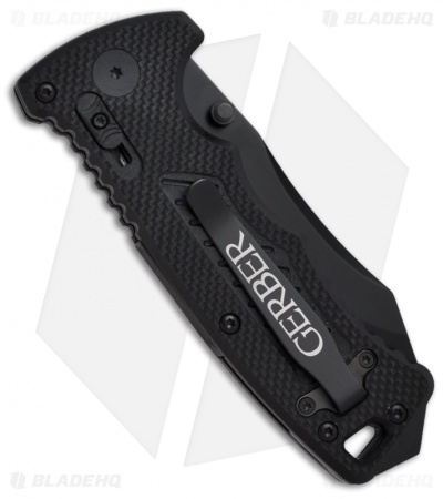 Gerber DMF G-10 Manual Folding Knife Tanto (3.5" Black Serr) 0583 ...