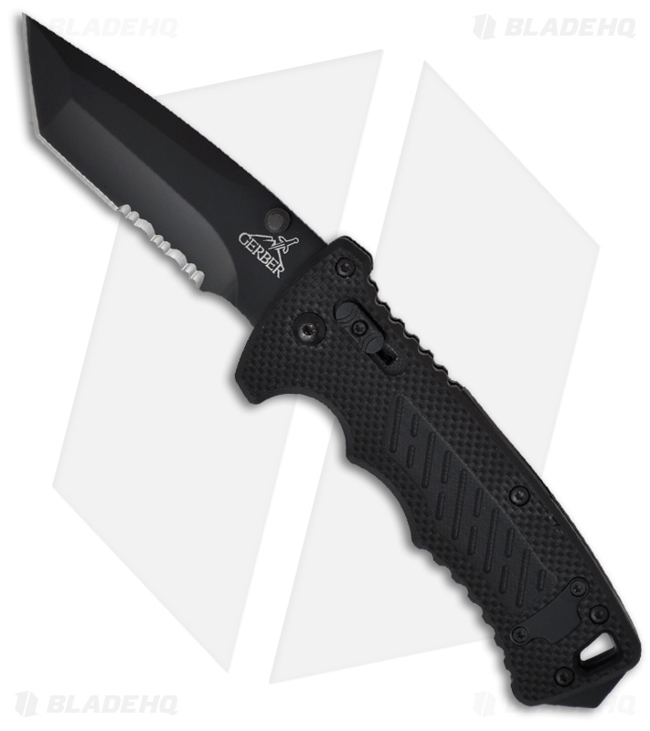 Gerber DMF G-10 Manual Folding Knife Tanto (3.5" Black Serr) 0583 ...
