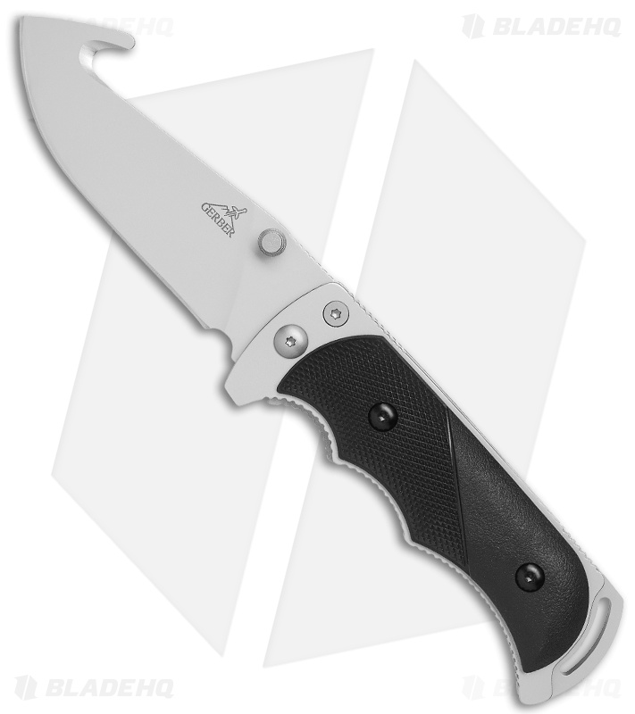 Gerber Freeman Guide Folding Knife w/ Gut Hook (3.6" Bead Blast Plain ...