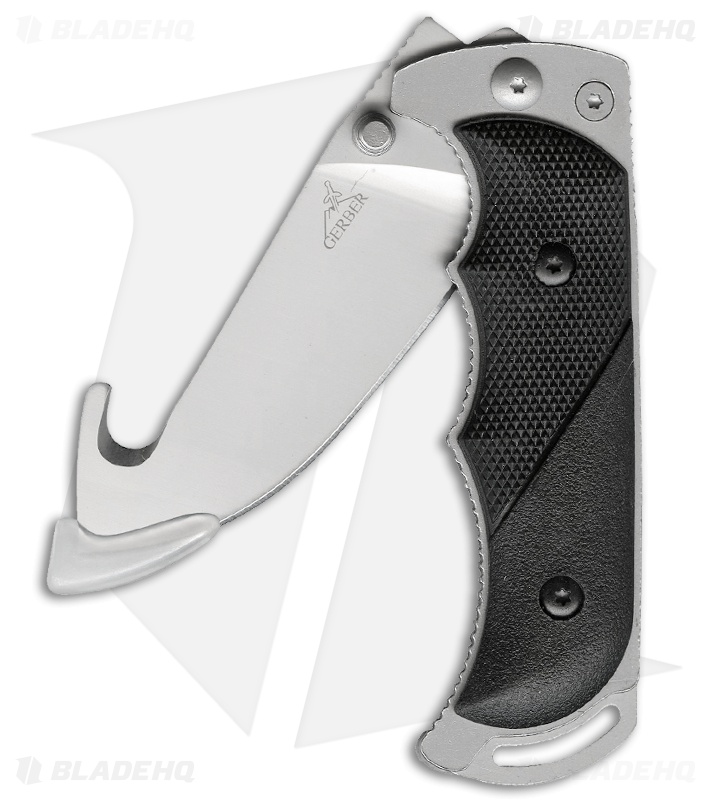 Gerber Freeman Guide Folding Knife w/ Gut Hook (3.6" Bead Blast Plain ...