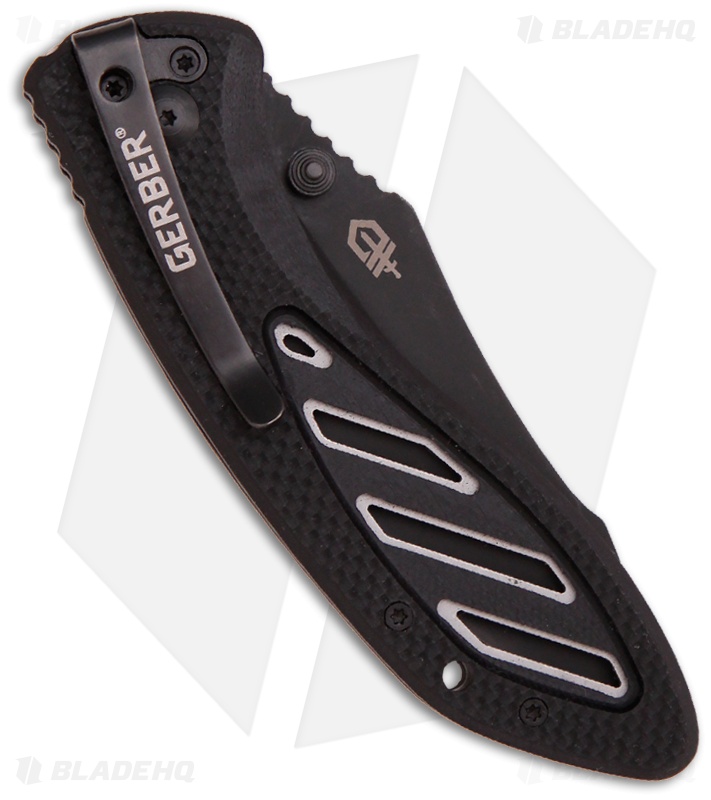 Gerber Instant Assisted Opening Knife (3.18" Black Serr) AO - Blade HQ