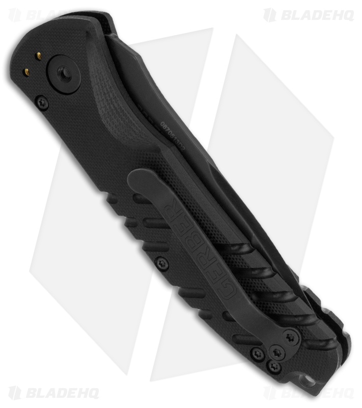 Gerber Propel Downrange Automatic Tactical Knife Black (3.5" Black Serr ...
