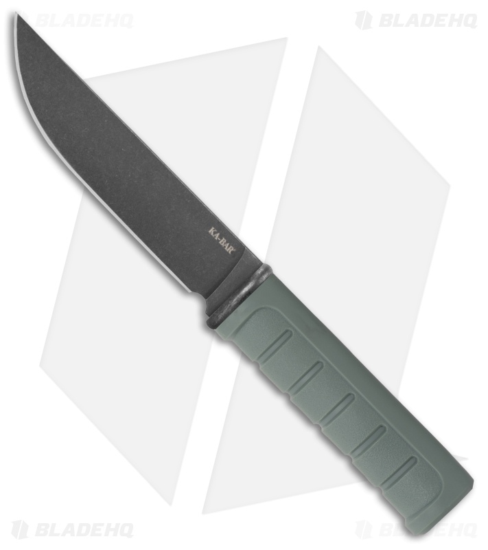 Ka-Bar Dust II Fixed Blade Green GFN Standard Black D2