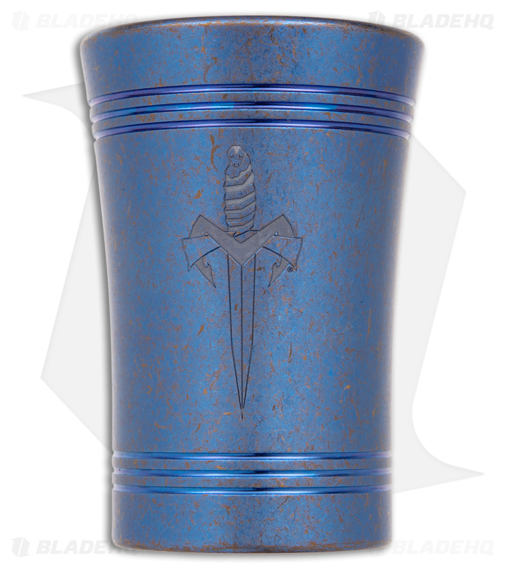 Microtech Shot Glass BL 1 Dagger Blue/Bronze Ti - Blade HQ