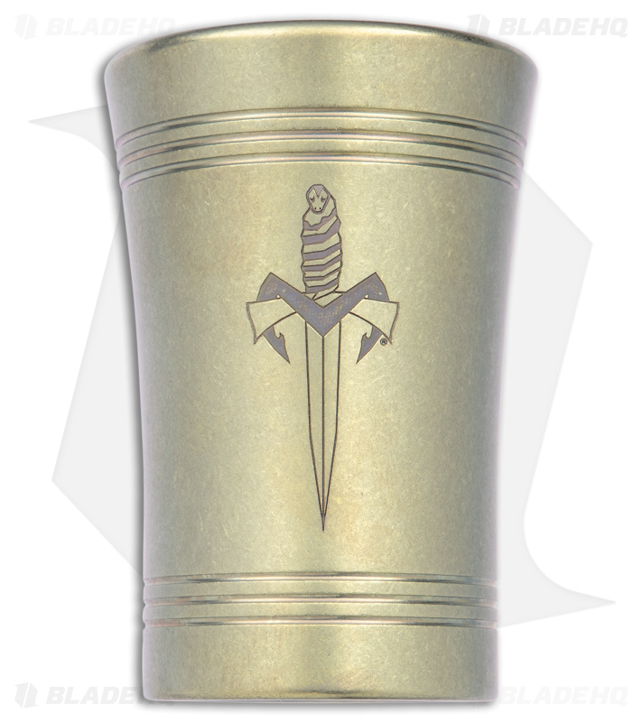 Microtech Shot Glass BL 1 Dagger Gold Titanium - Blade HQ