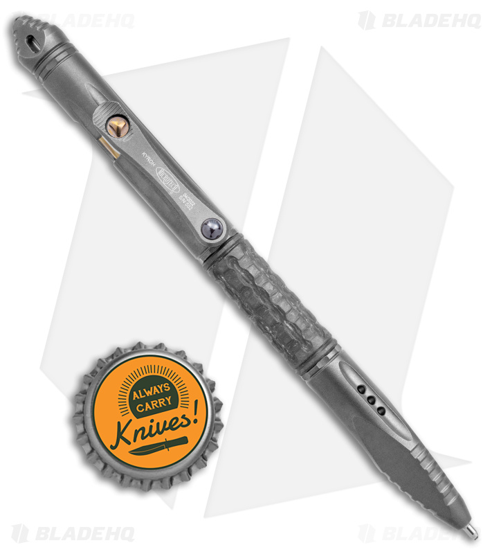 Microtech Kyroh - Bolt-Action Pen | Peened Titanium/Tritium