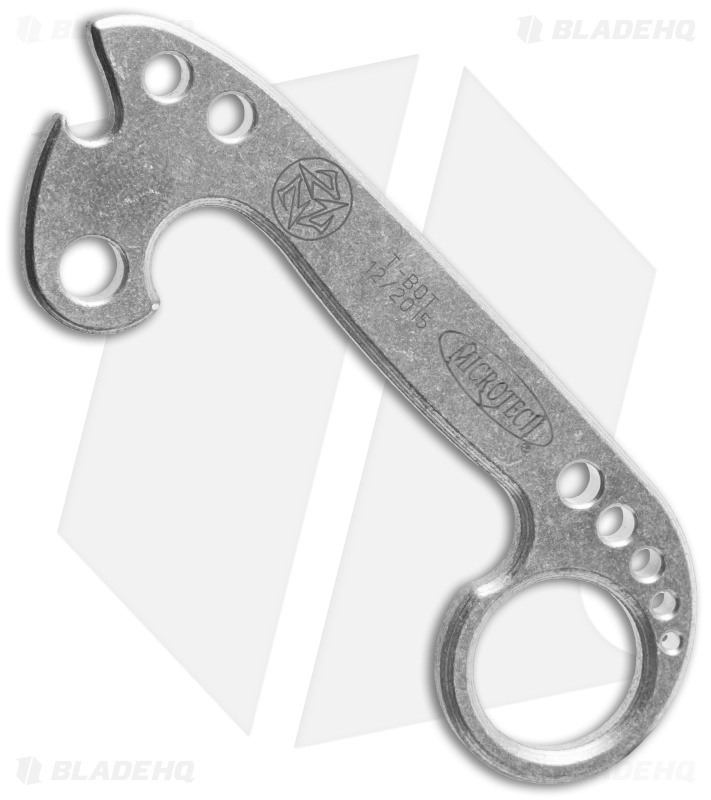 Microtech T-Bot Tactical Impact Device - Stonewash Titanium - Blade HQ